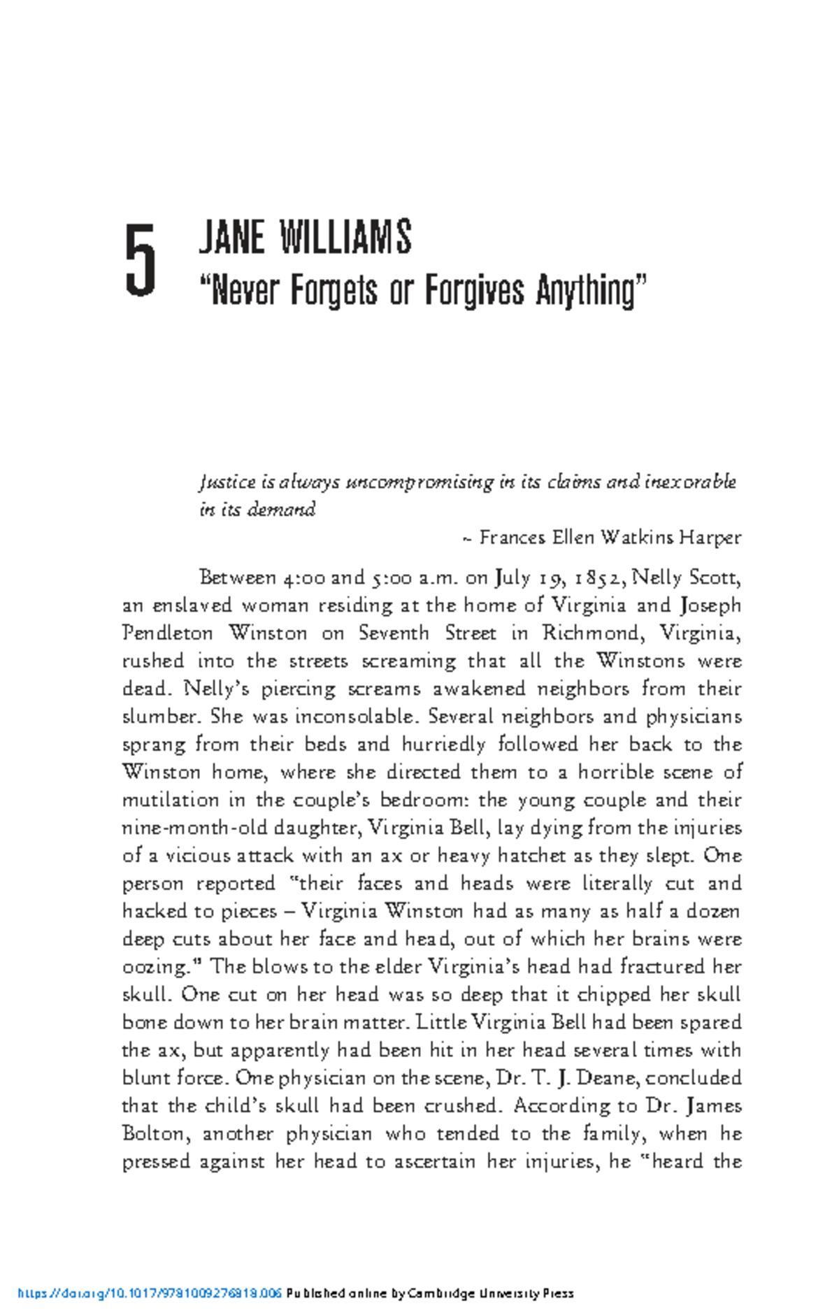 Brooding Over Bloody Revenge: The Jane Williams Case Study - Studocu