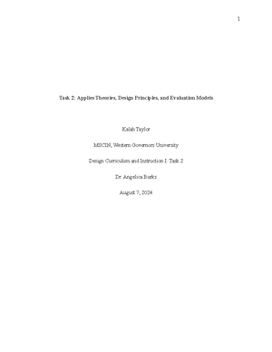 Task 3 D630: Vertical Alignment & Curriculum Strategies for Grade 2 ...
