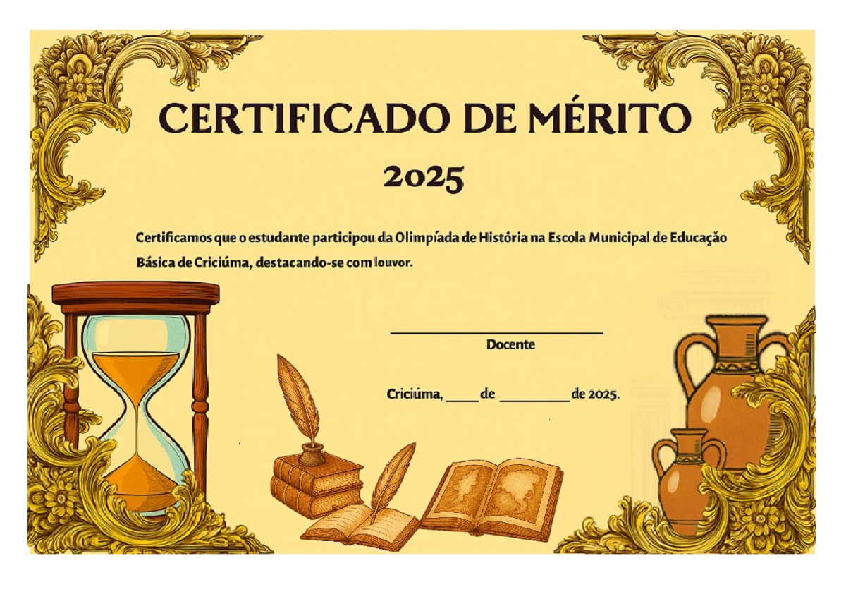 Certificado DE Mérito - Modelo 2 COM COR - humanidades e ciencias ...