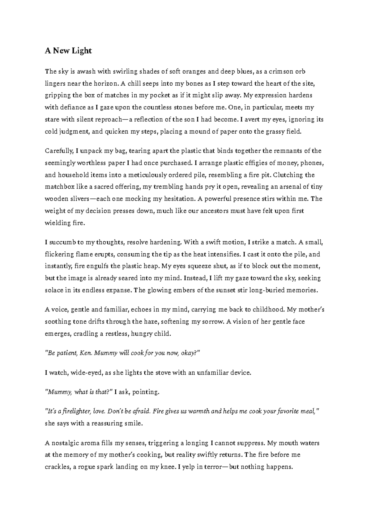 Imaginative Writing Practice: A Short Story Reflection and Creation ...