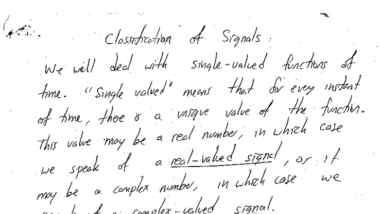Classification of Signals: Continuous vs Discrete Time Analysis - Studocu