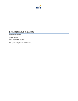 DAT-430 Project 2part1jwm - SNHU: DAT 430 – Project 2 Part 1 Jessi ...