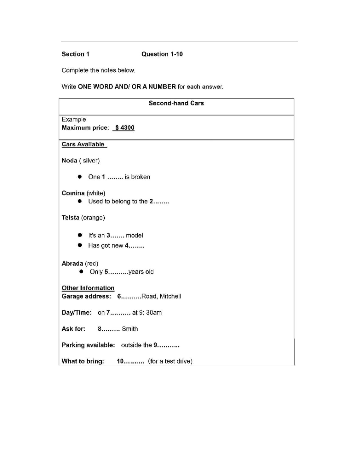 IELTS Listening Practice: Section 1-3 Questions & Answers - Studocu