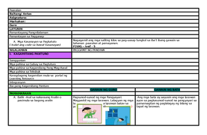 COT Lesson PLAN -Finding the Area of Circle - Grades 5 DAILY LESSON LOG ...