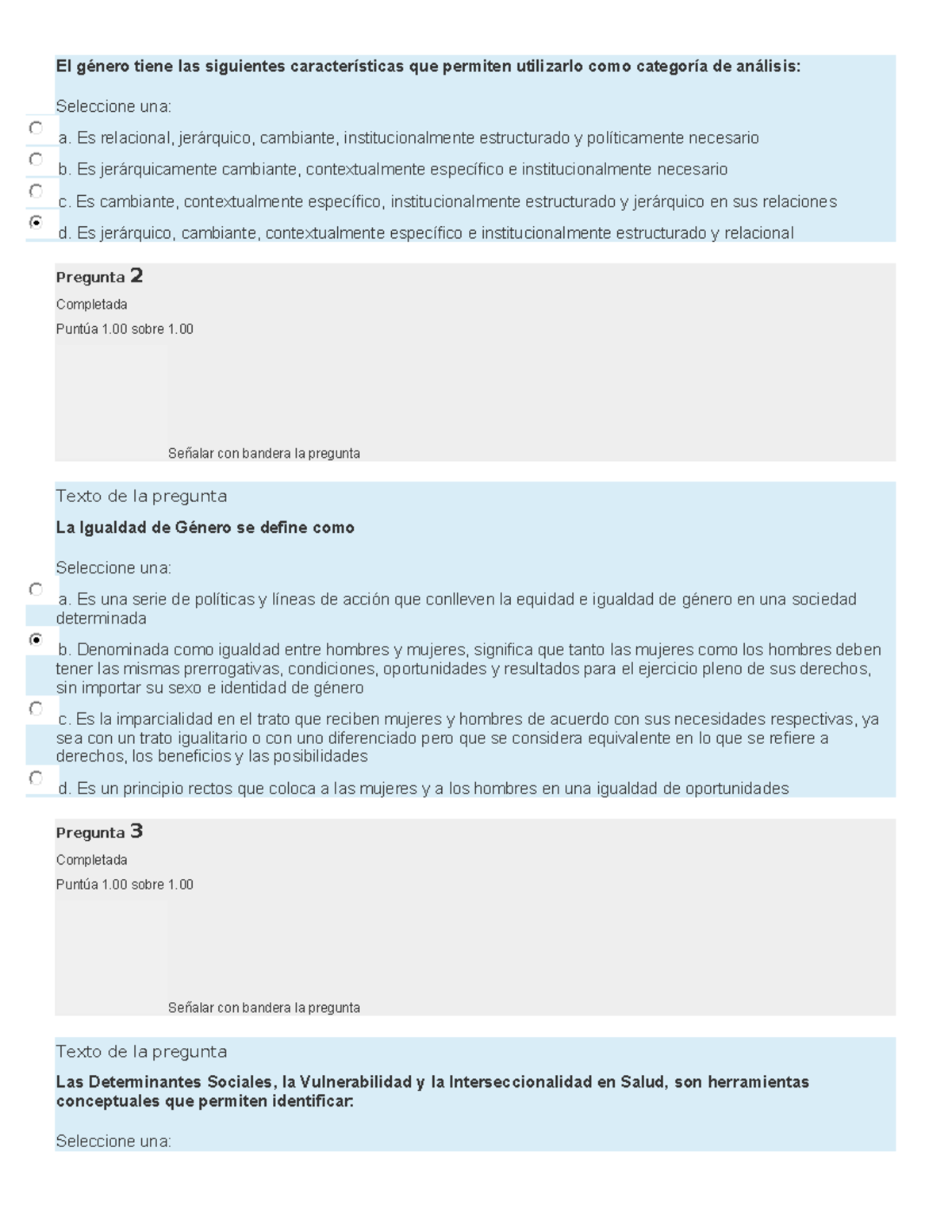 Examen de Diversidad de Género: Análisis Conceptual y Temas Clave - Studocu