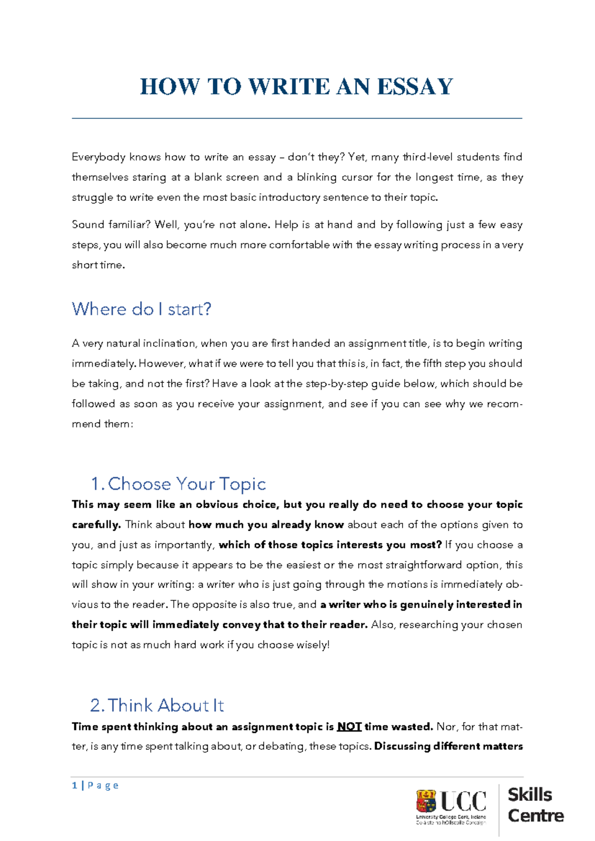 How to Write an Essay: A Comprehensive Guide for Students - Studocu