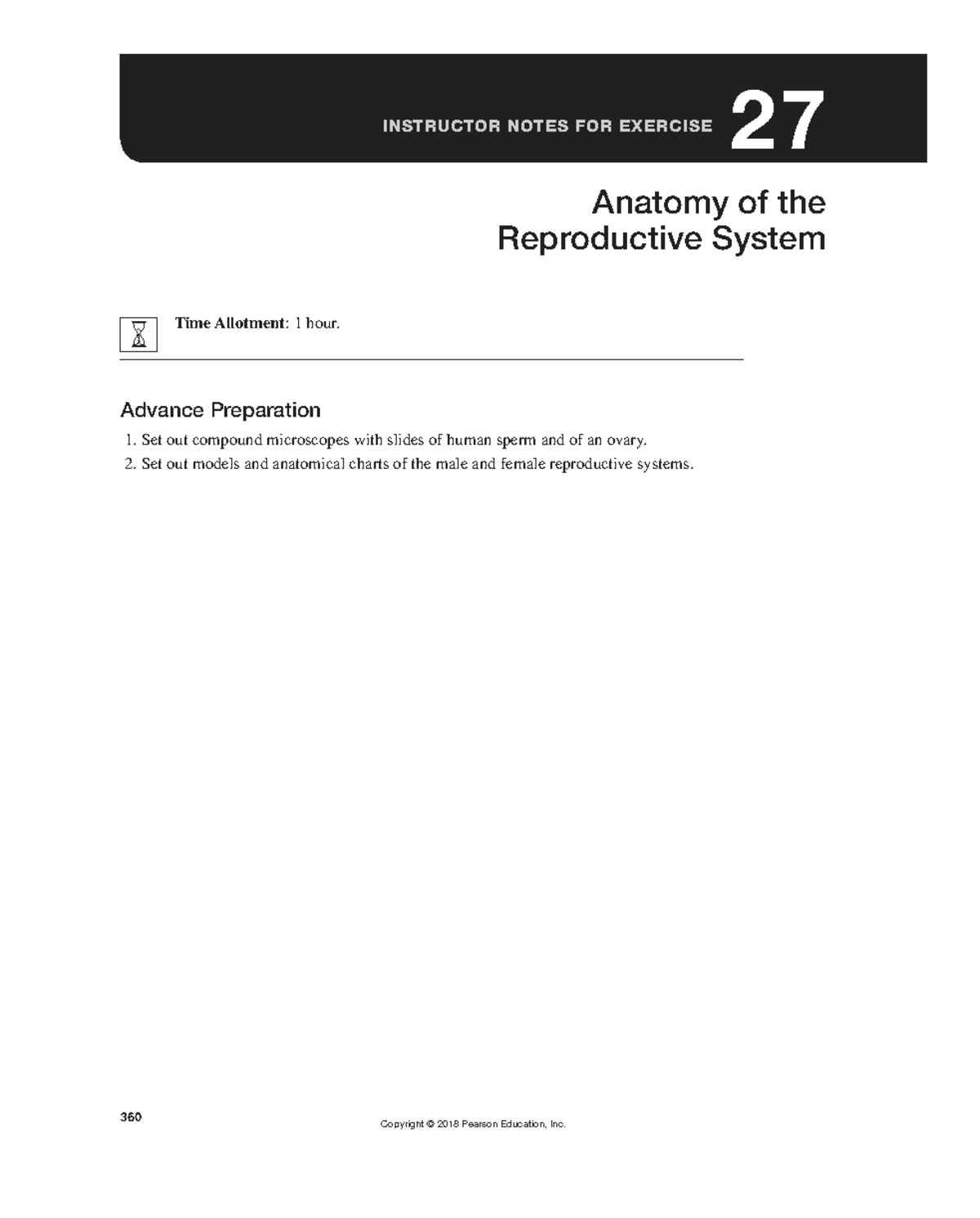 Reproductive System Overview: Exercise 27 Answer Key - Studocu