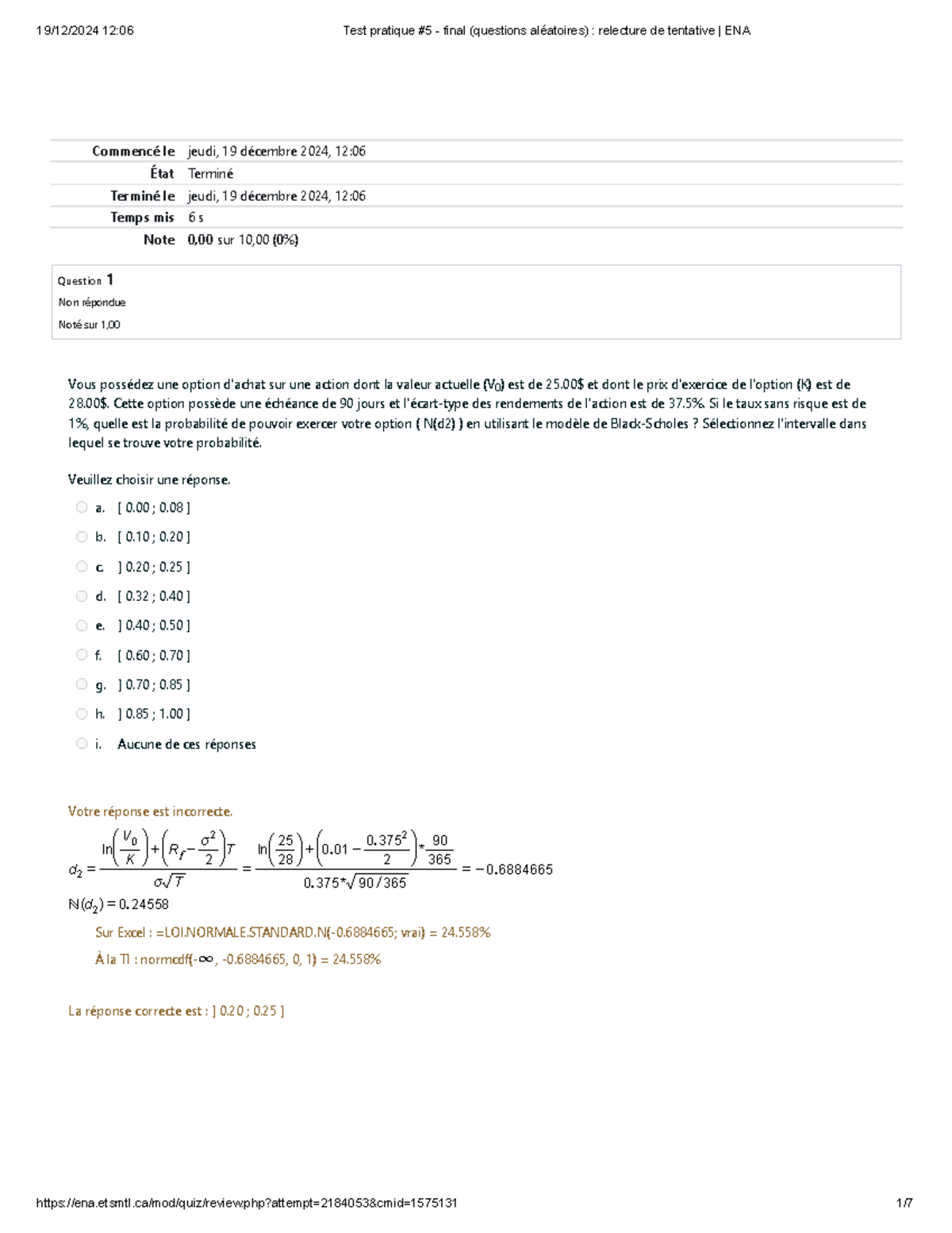 Test pratique #5 - final (questions aléatoires) relecture de tentative ...