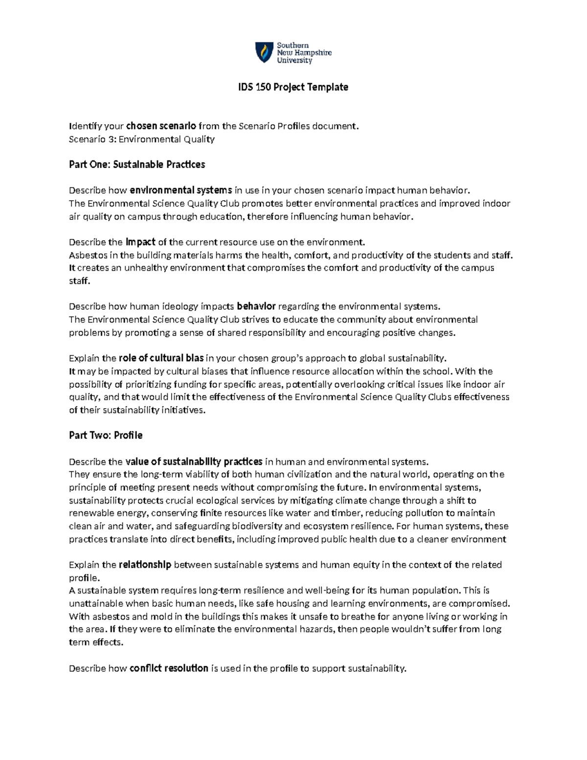 IDS 150 Project Template: Enhancing Environmental Sustainability ...