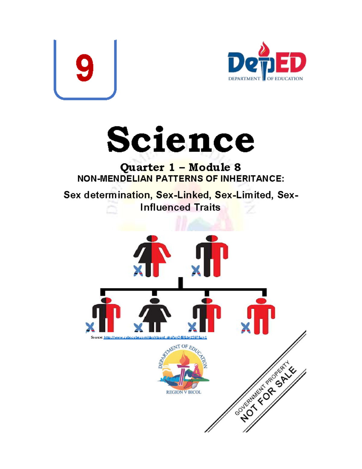 Grade 9 Science Q1 Module 8 Non Mendelian Inheritance Of Sex Traits