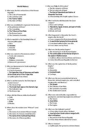World History 1 Quiz 4 - Key Concepts and Terms Review - Studocu