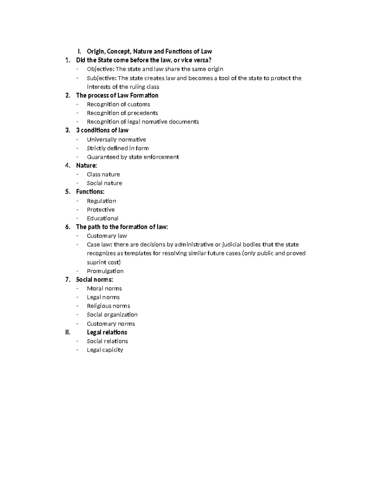 Chapter 3 - The Origin, Nature, and Functions of Law - Studocu