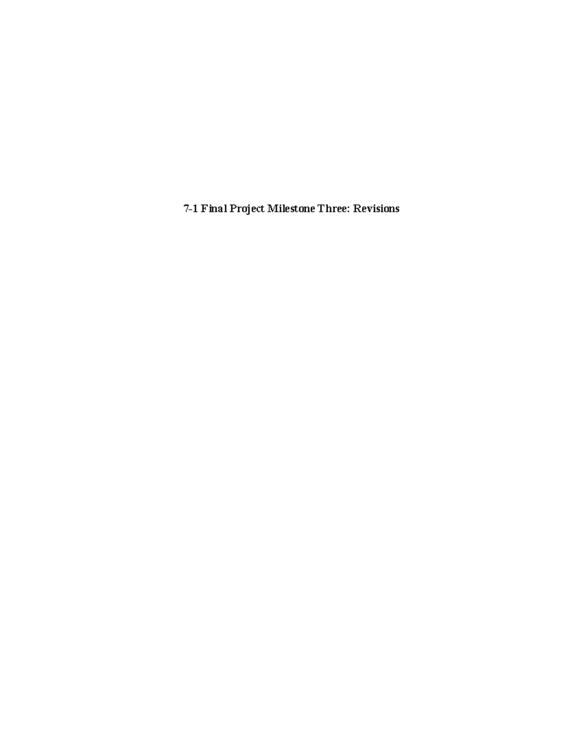 7-1 Final Project Milestone Three - This essay will outline strategic ...