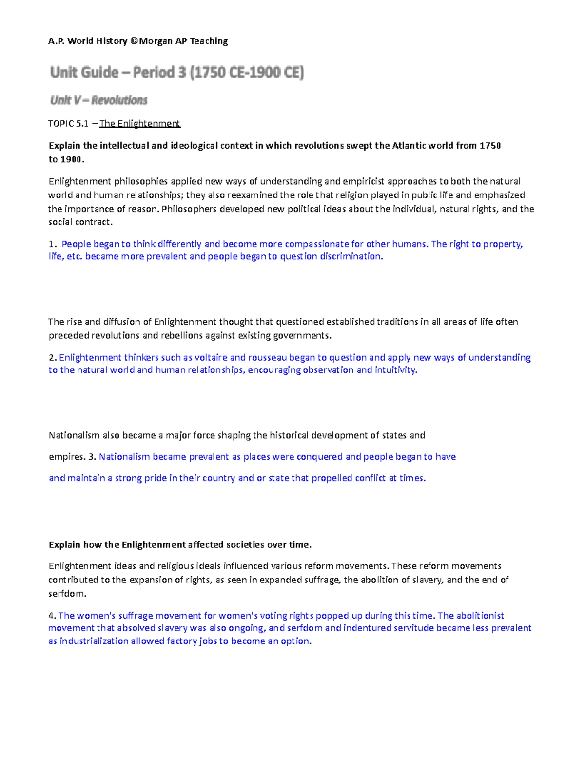 TB Chapter 2 Reading Quiz - TWO SCENES FROM SOWING AND REAPING, A YUAN ...
