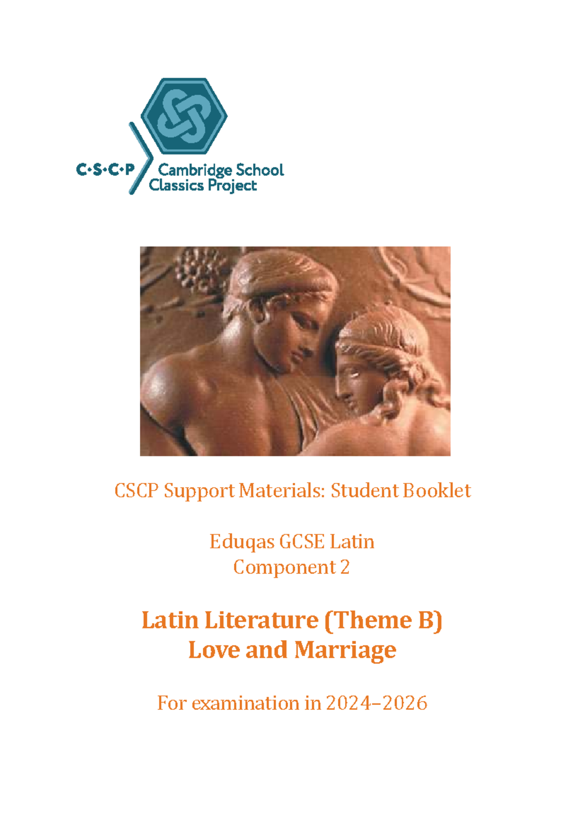 CSCP Eduqas GCSE Latin Component 2: Love and Marriage Study Guide - Studocu