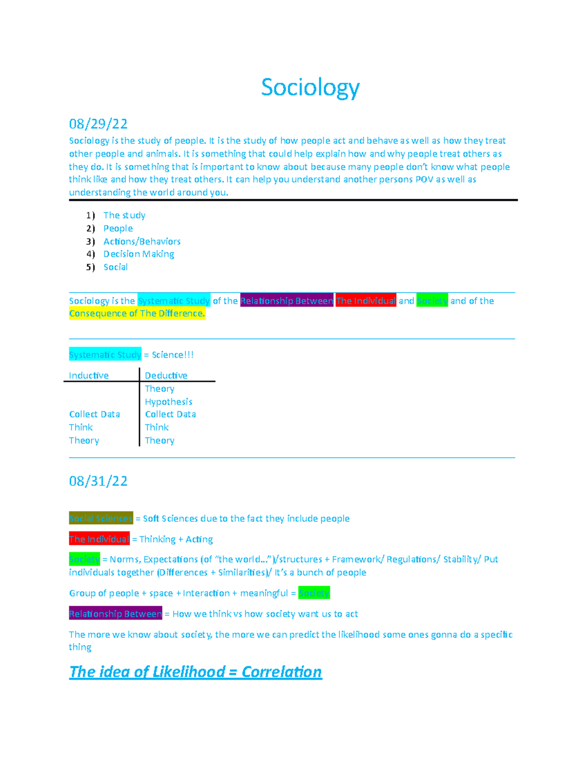 Sociology - It is the study of how people act and behave as well as how ...