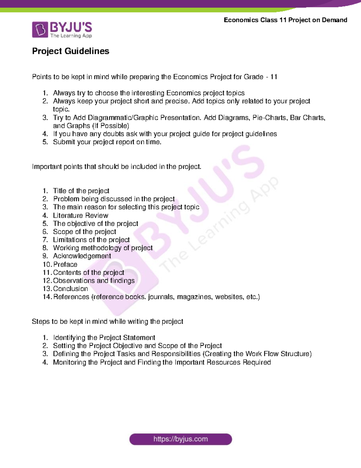 Economics Class 11 Project Guidelines: Understanding Demand - Studocu