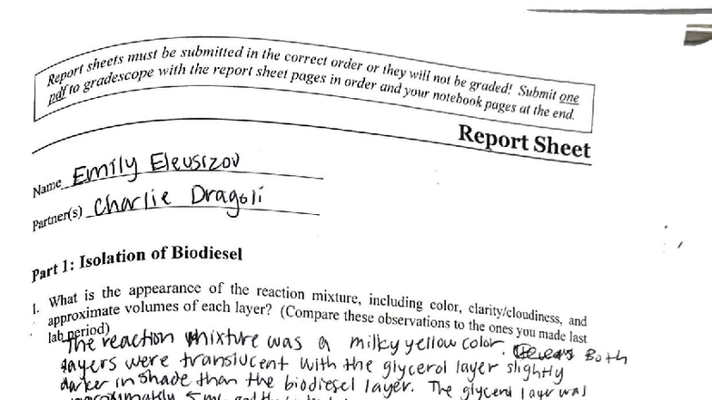 Lab 6: Biofuels Part B - Isolation & Viscosity Analysis - Studocu