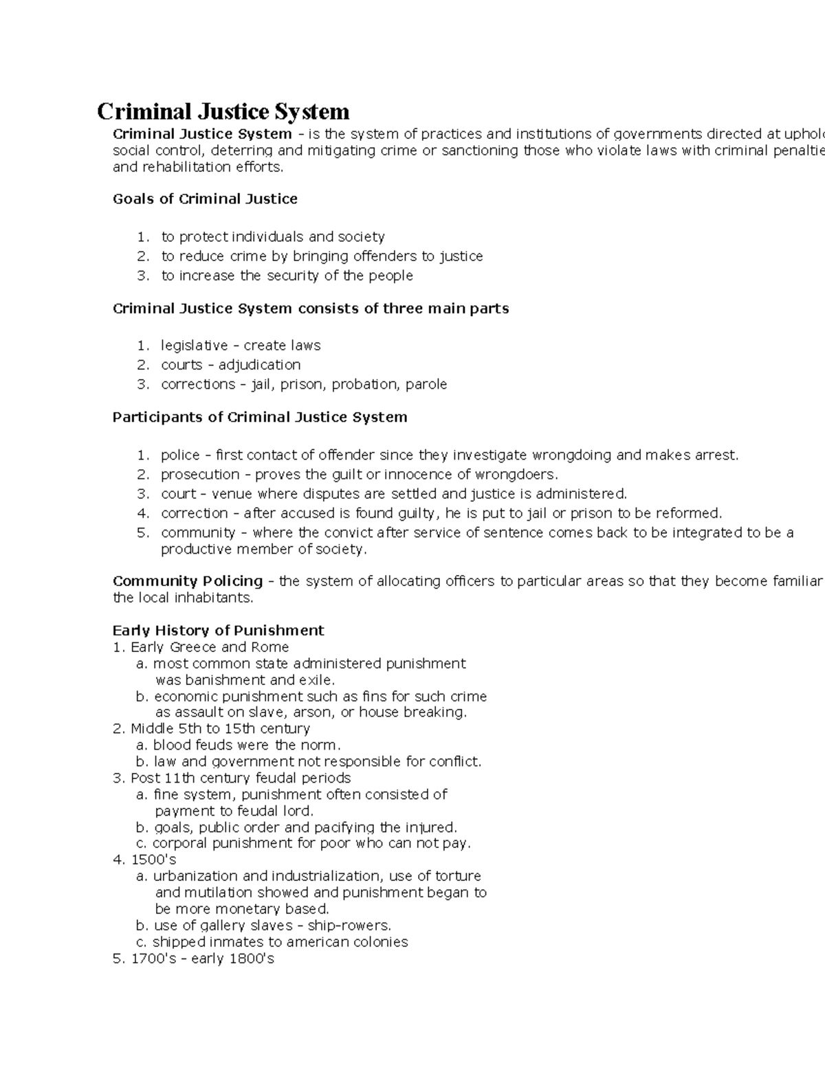 Criminal Justice System Overview and Key Concepts (CJ 2024) - Studocu
