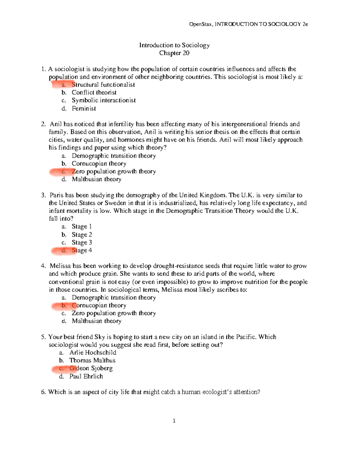 SOCI 101 Chapter 20 Quiz - A Guide to Key Sociological Concepts - Studocu
