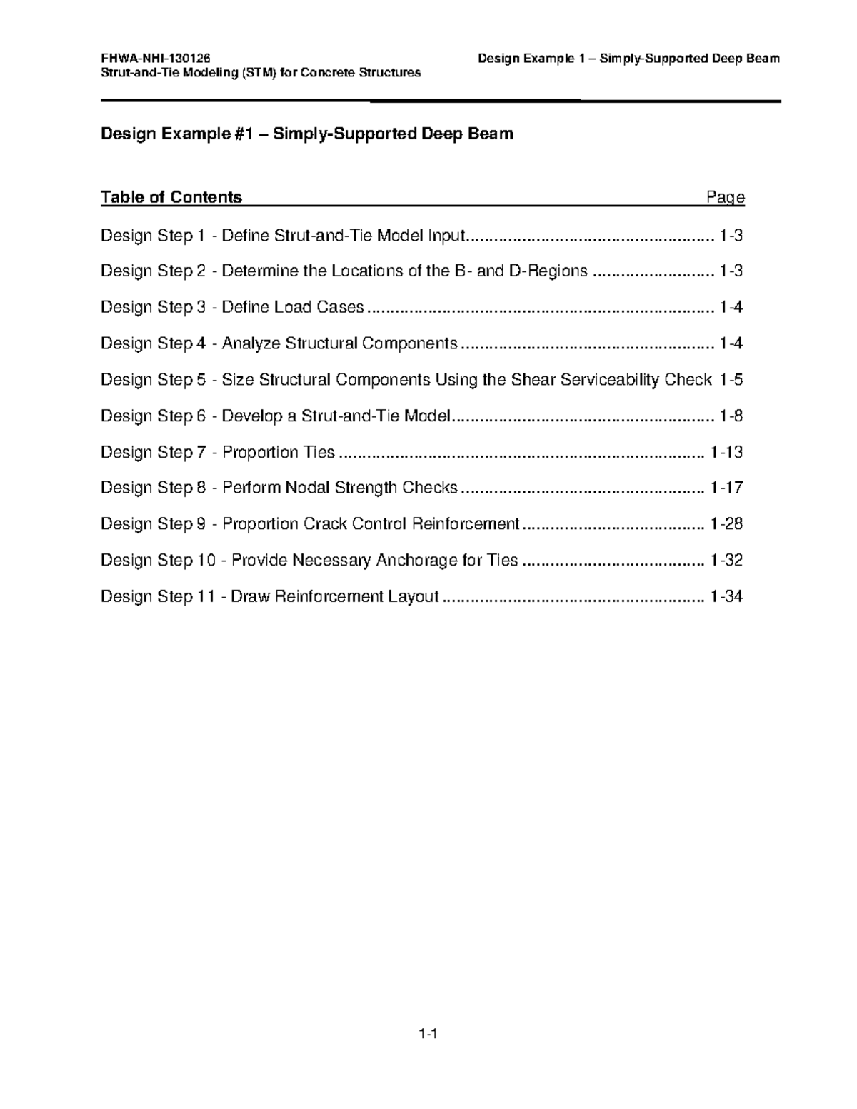 Modeling (STM) for Concrete Structures: Deep Beam Design Example 1 ...
