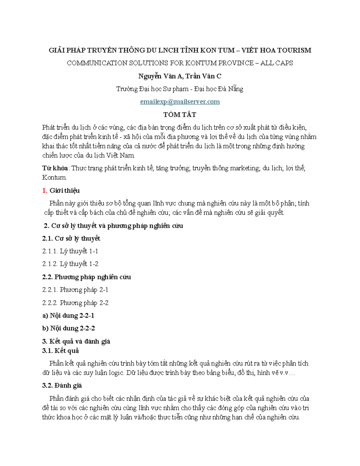 GIẢI PHÁP TRUYỀN THÔNG DU LỊCH TỈNH KON TUM - BÀI TH10 - Studocu