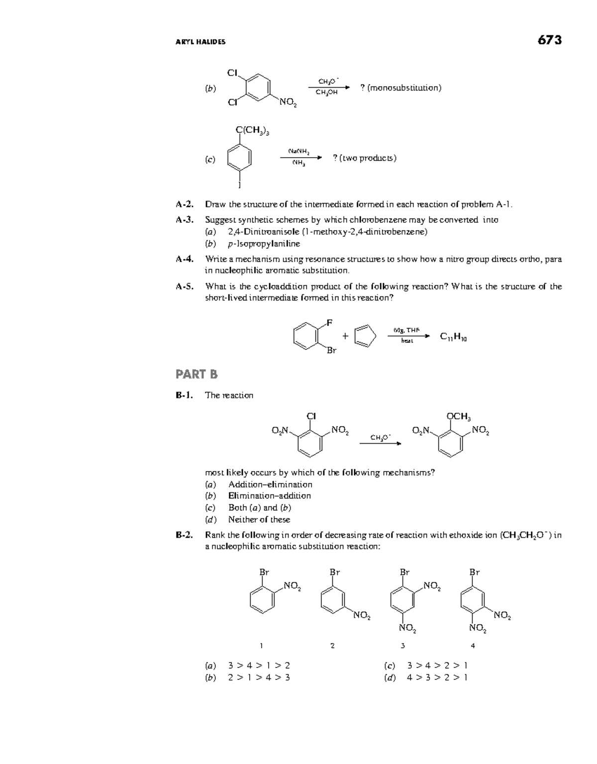 673 Organic Chemistry: Nucleophilic Aromatic Substitution Mechanisms ...