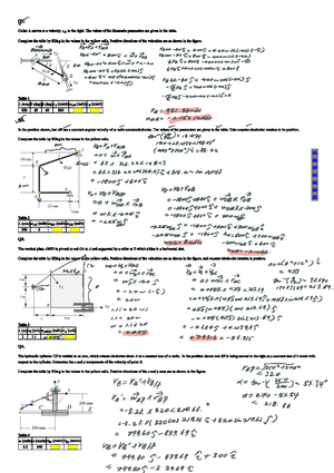 Dynamics Cheat Sheet - Lecture notes 1-10 - MA1001 - Studocu