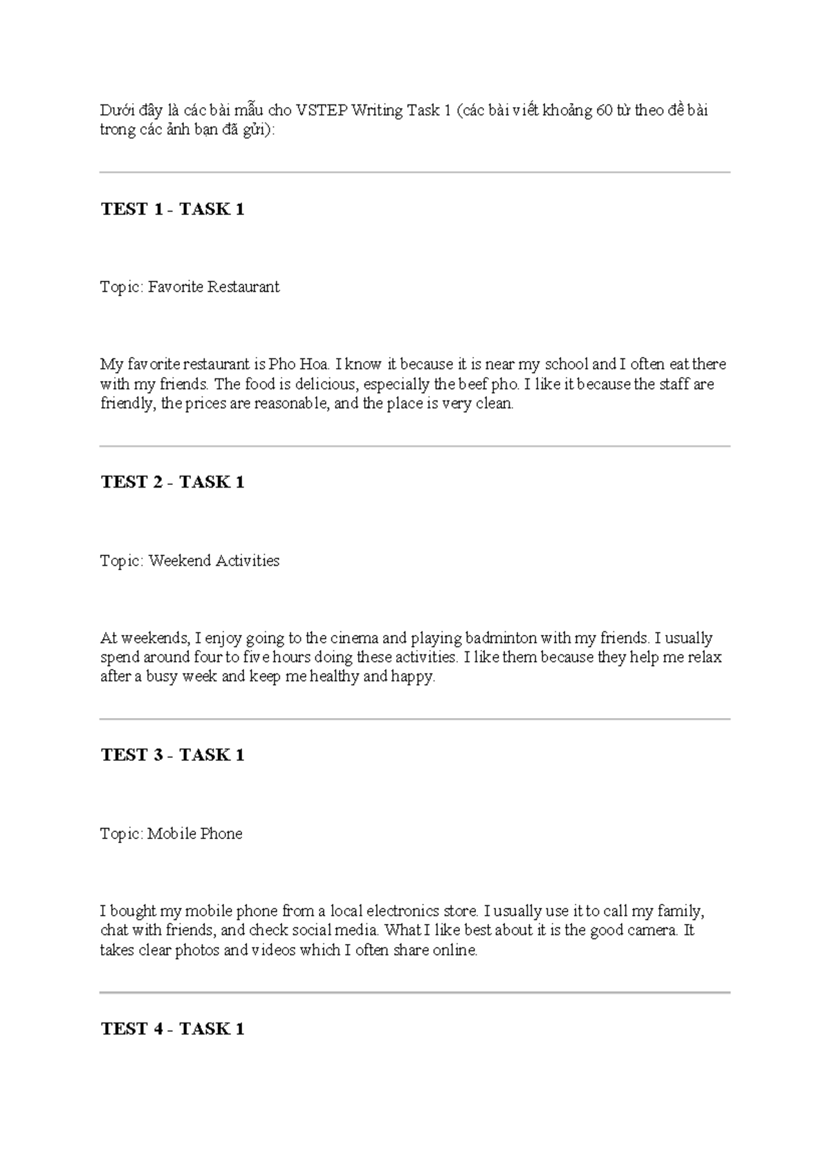 VSTEP Writing Task 1 & 2 Sample Essays and Tips for Success - Studocu