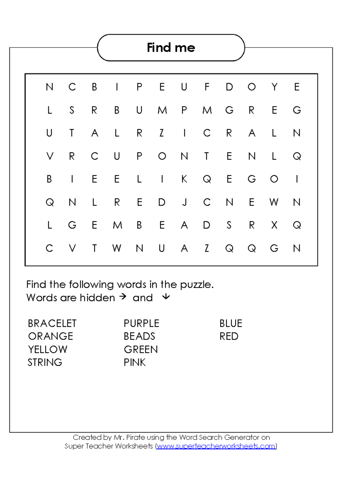 Word Search Puzzle Solution: Find Hidden Colors and Words - Studocu