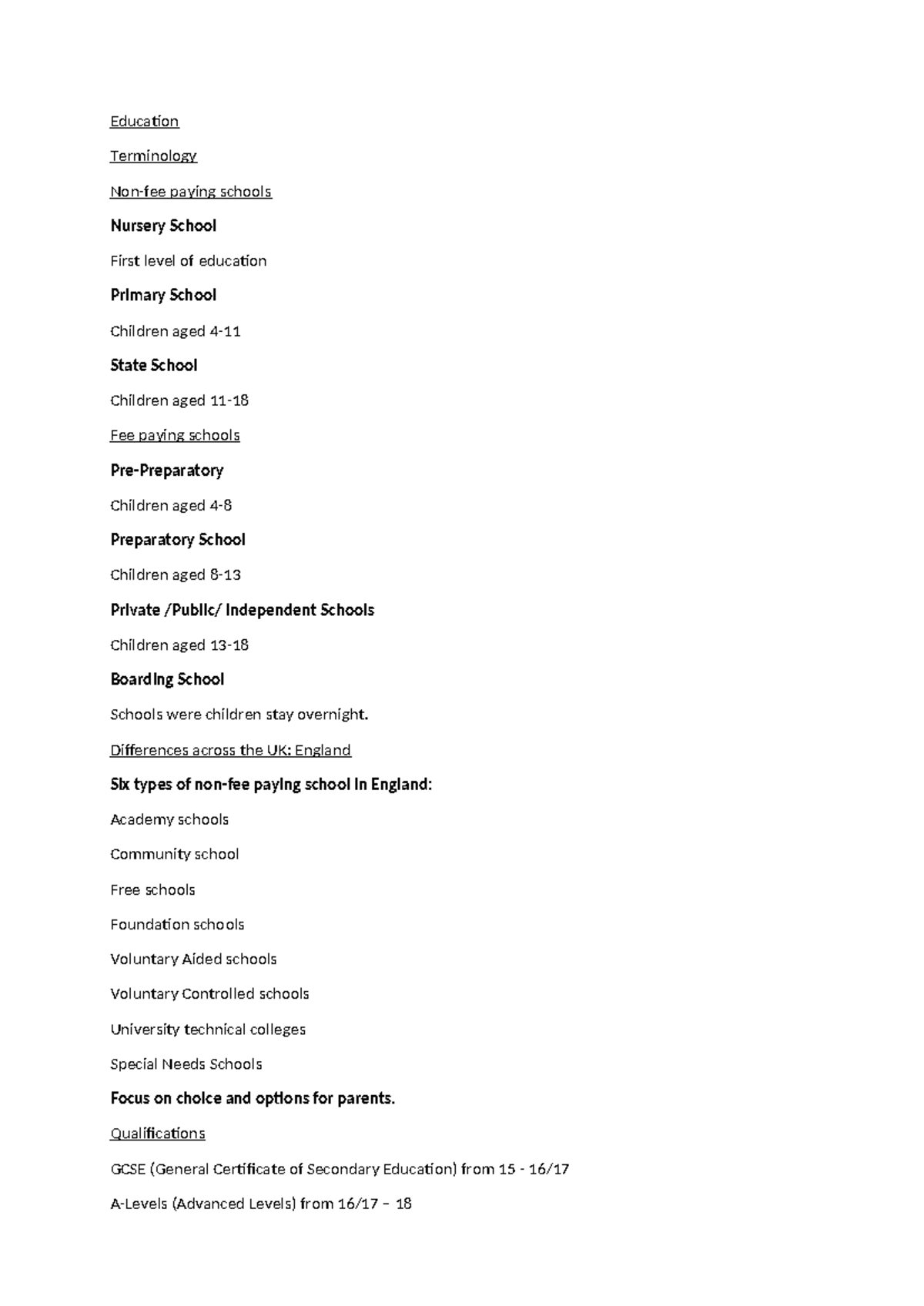 Education Terminology and School Types in the UK: A Comprehensive ...
