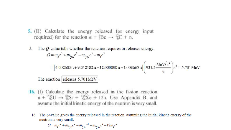 C31 Tutorial - Energy Calculations in Nuclear Reactions - Studocu