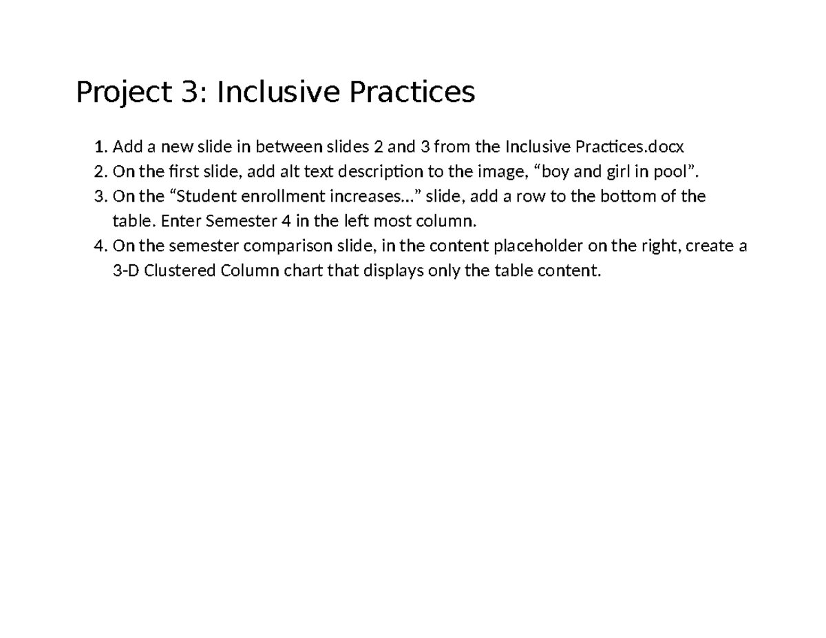 Project 3 Instructions - Project 3: Inclusive Practices 1. Add a new ...