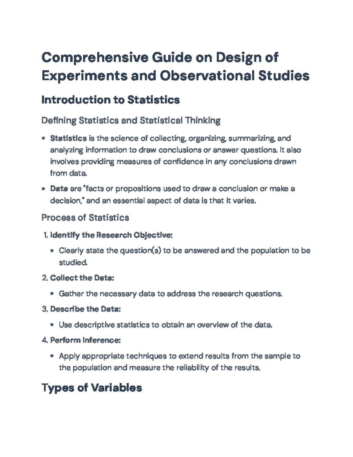**Comprehensive Guide on Experimental Design & Observational Studies ...