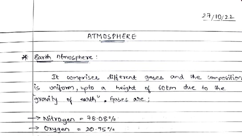 AIR Meteorology Notes: Understanding Earth's Atmosphere and Pressure ...