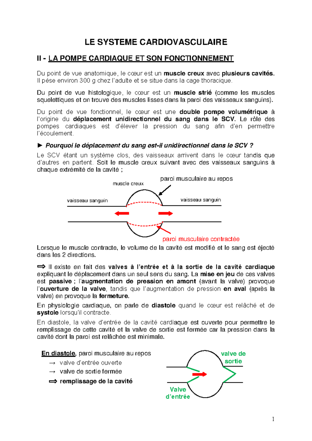 Biologie cellulaire : le système cardiovasculaire cours n°2 complet ...