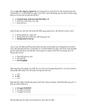 [Solved] Cn c Quy nh v quy tc ng x ca vin chc ngi lao ng ngi hc Trng i hc - sinh hoạt công dân ...