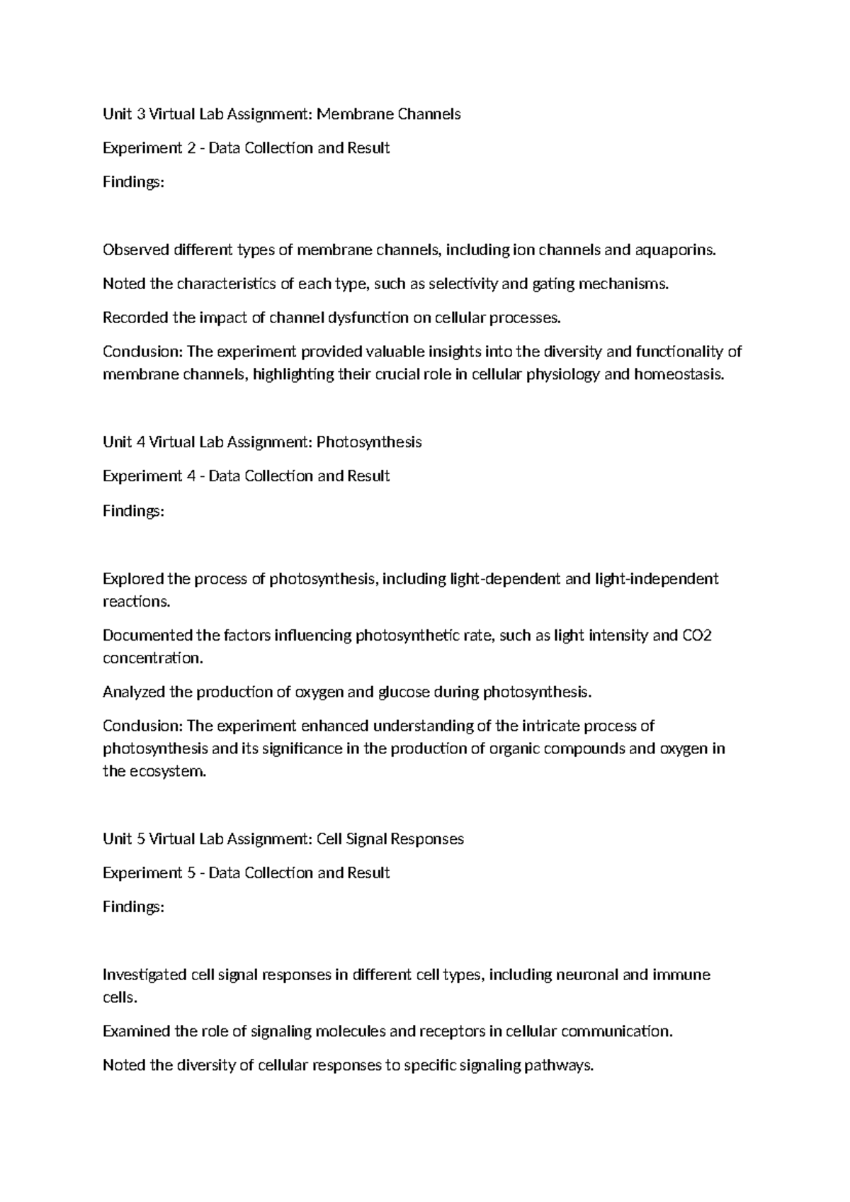 Biology 101: Virtual Lab Assignments on Membrane Channels ...