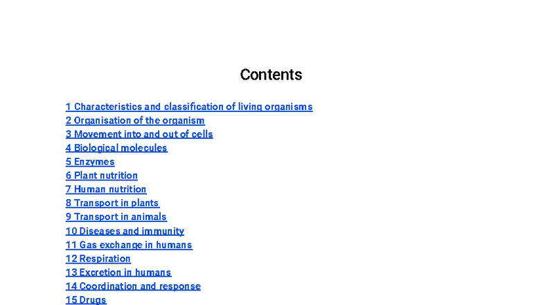 Biology Notes: Characteristics, Classification & Functions (BIO101 ...