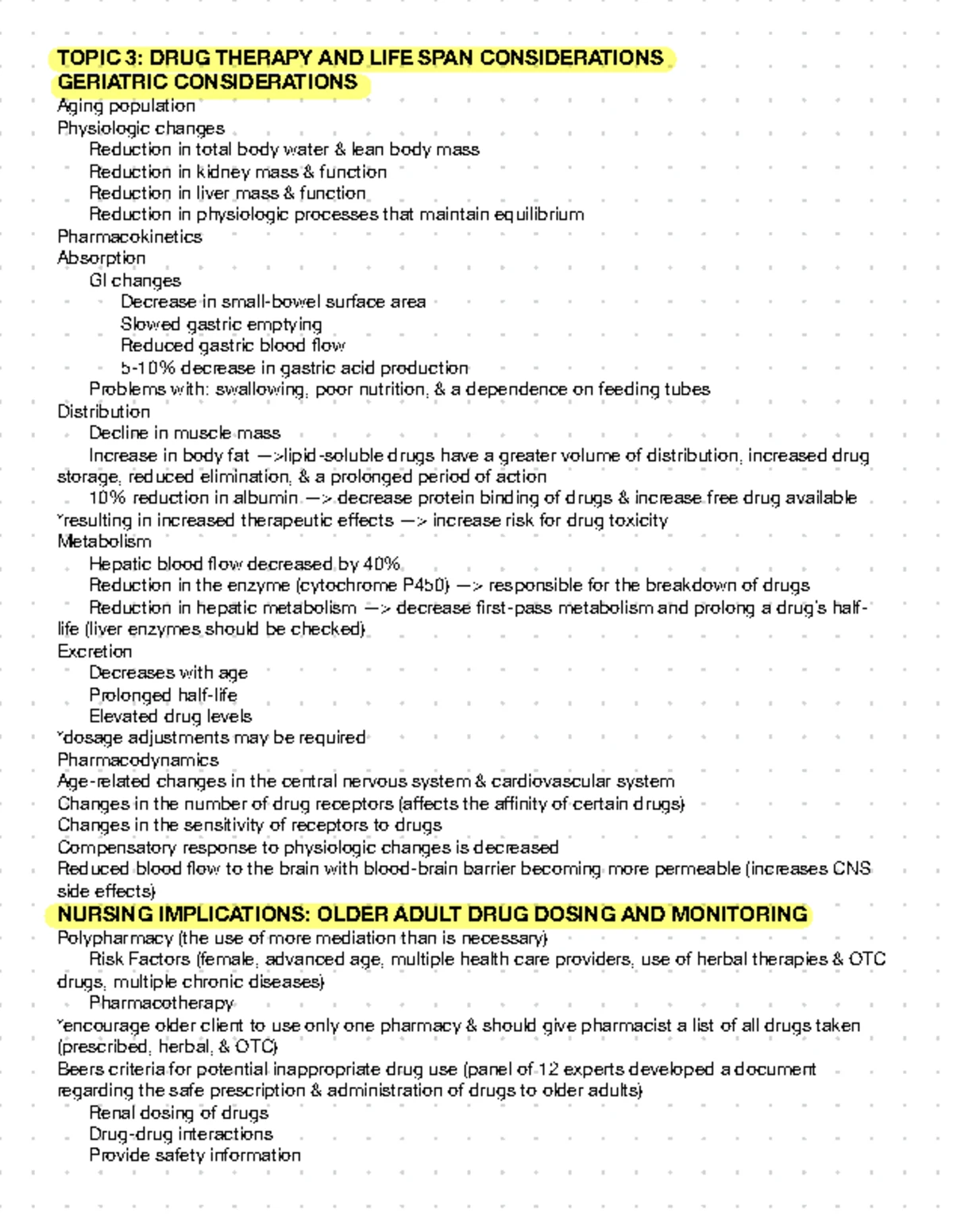 NSG 318 Exam #2 Blueprint: Drug Therapy & Nursing Implications - Studocu