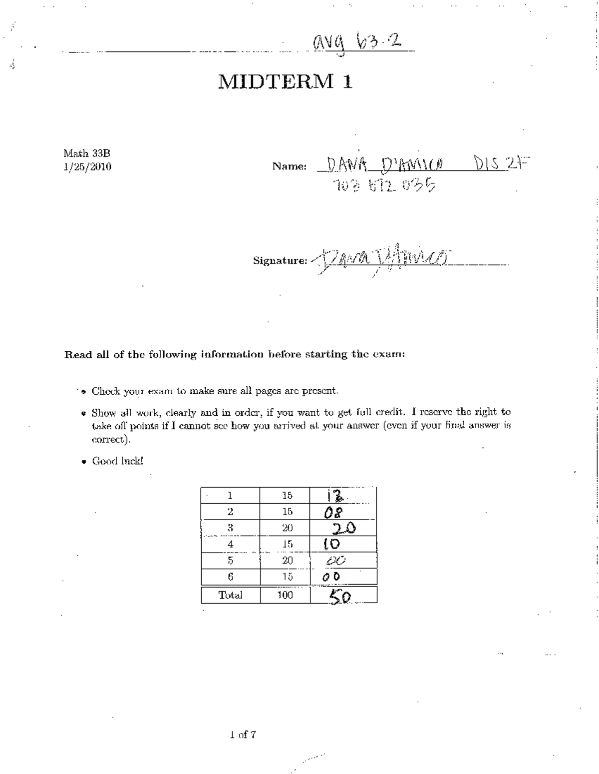 Math 33B Midterm 1 Review and Solutions Summary - Studocu