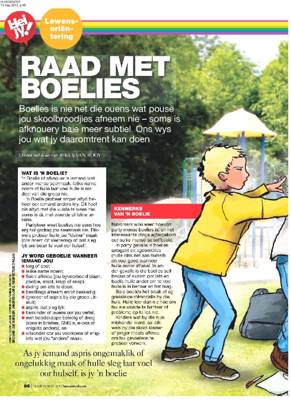 Raad met Boelies - Studienotas HUISGENOOT 13 Sep 2012 - Studocu