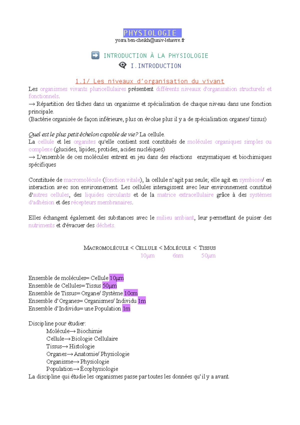 Physiologie - Chapitre 2 : Les compartiments liquidiens - Chapitre 2 ...