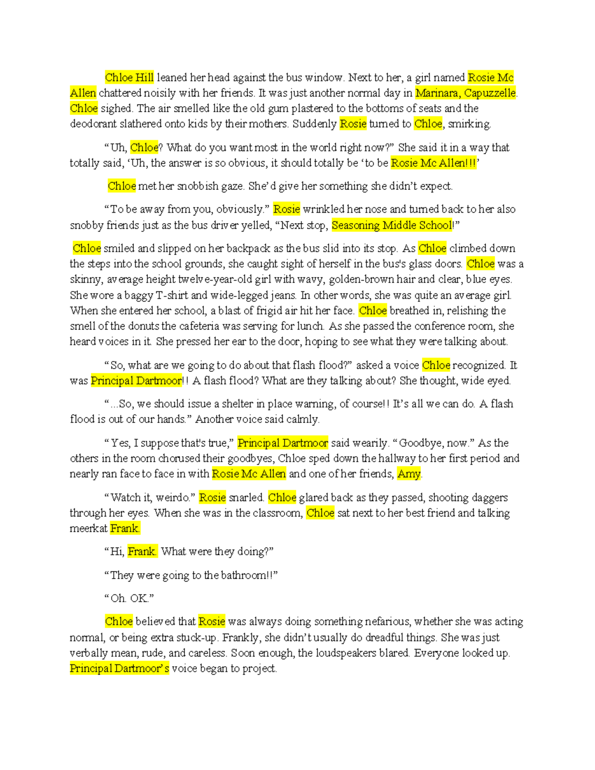 Meerkat Short Story: A Day at Seasoning Middle School - Studocu