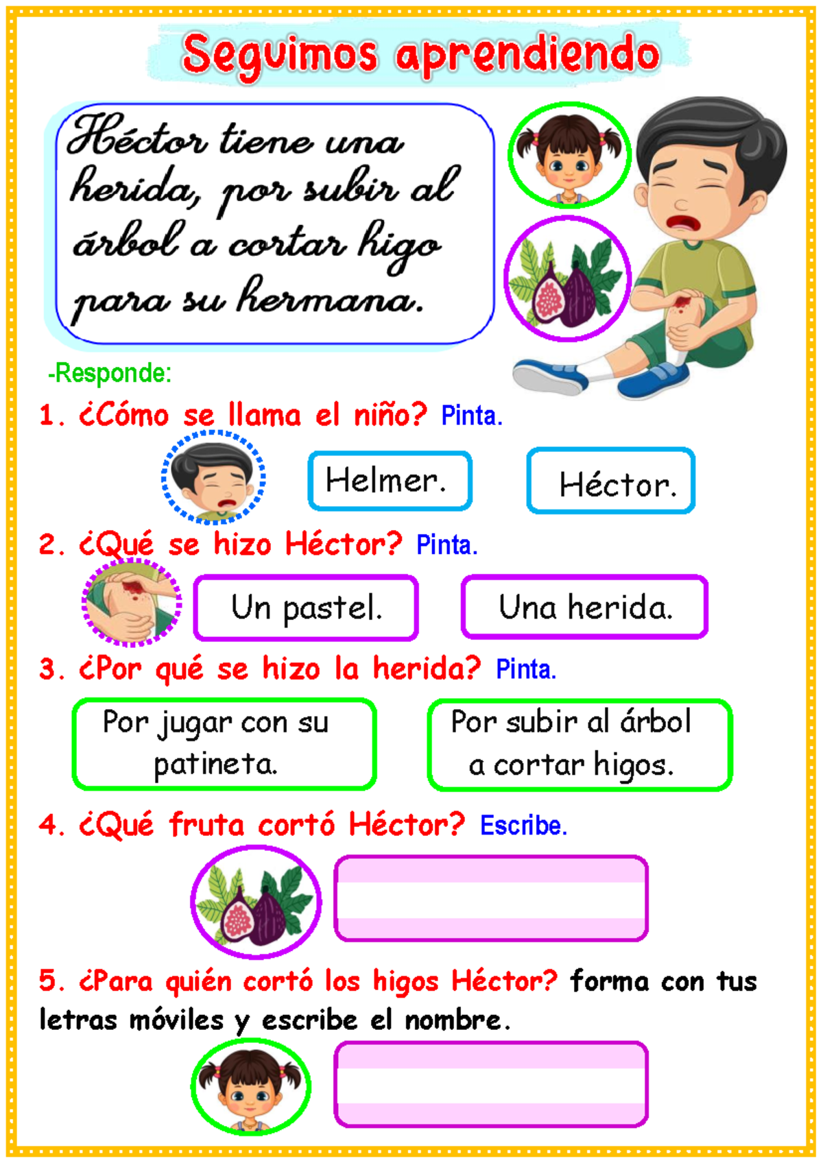 Ficha Letra H - Actividades de Pintura y Escritura - Maestra Janet ...