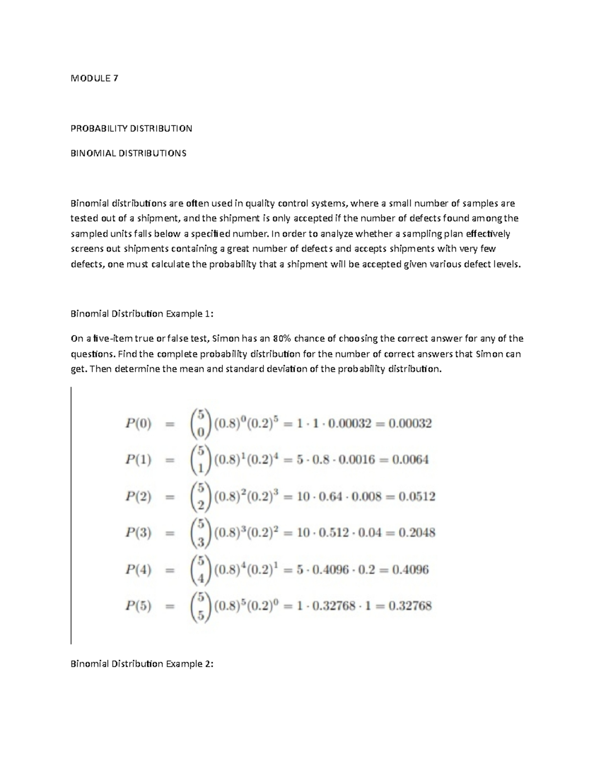 Z score - MODULE 7 PROBABILITY DISTRIBUTION BINOMIAL DISTRIBUTIONS ...