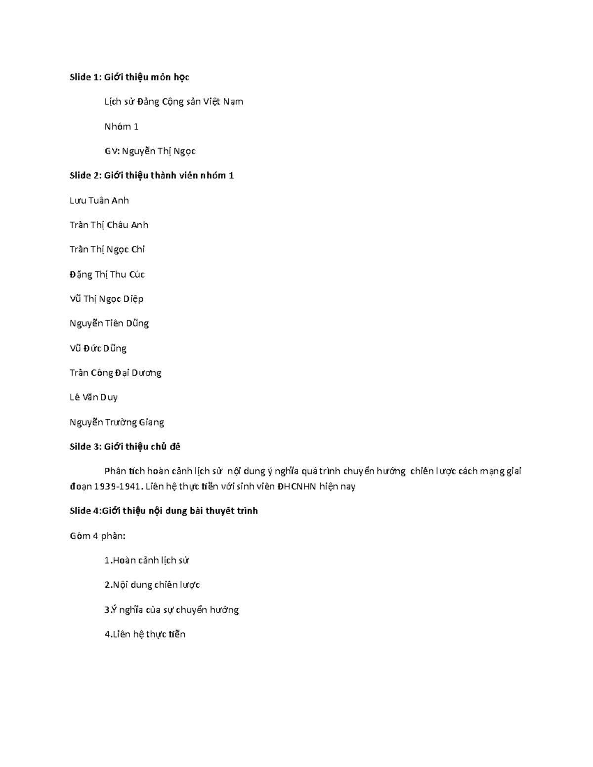 Bố cục slide (đã chỉnh sửa) - Slide 1: Gi ới thi u môn h c ệ ọ L ch sị ...