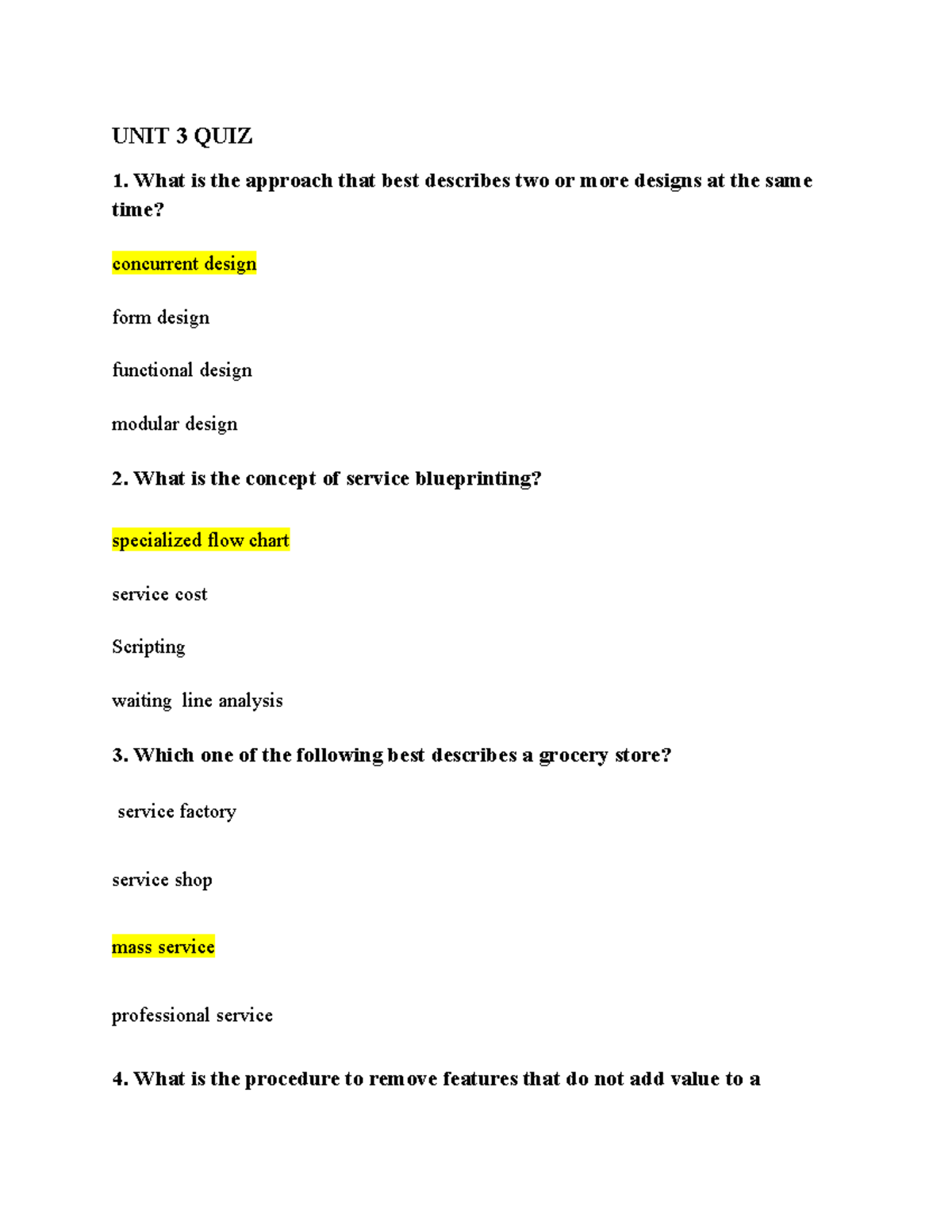 MT435 Unit 3 Quiz - Key Concepts and Questions Overview - Studocu