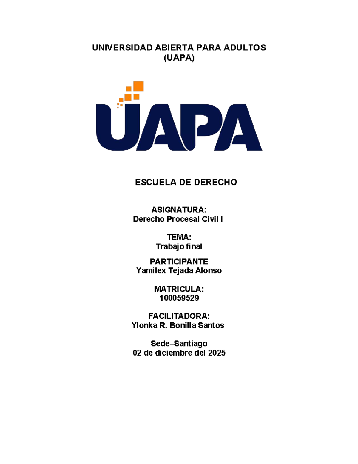 Trabajo Final: Análisis de Sentencias en Derecho Procesal Civil I (DPC ...