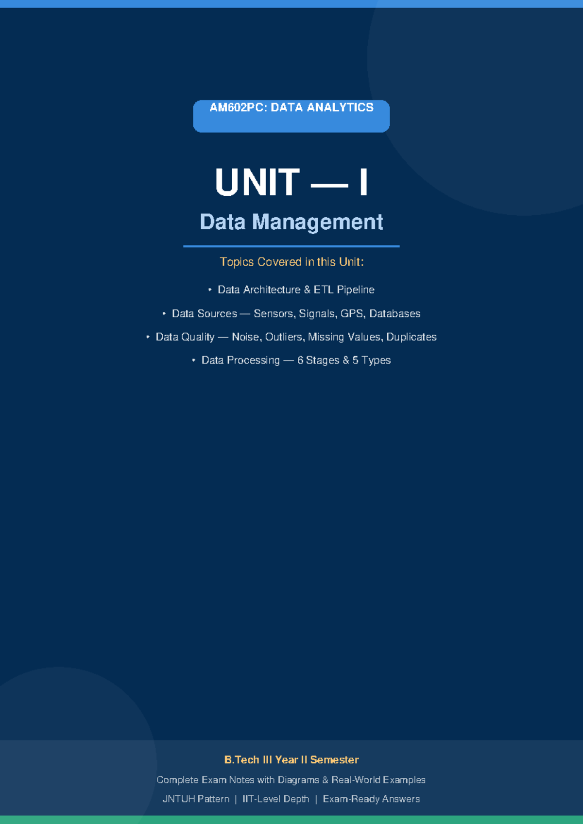 AM602PC: DATA ANALYTICS UNIT I Complete Exam Notes & Diagrams - Studocu